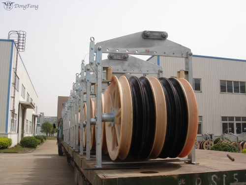 Transmission Line Stringing Blocks Conductor Pulleys