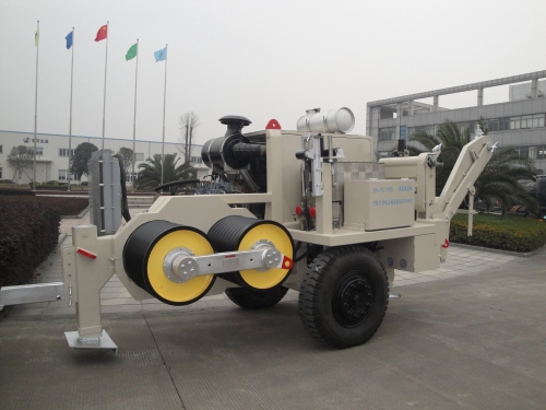 500KV Overhead Transmission Line Stringing Equipment 18 ton pulling ...