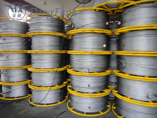 Anti Twisting Braided Steel Rope 16mm for pulling Two Bundled ...