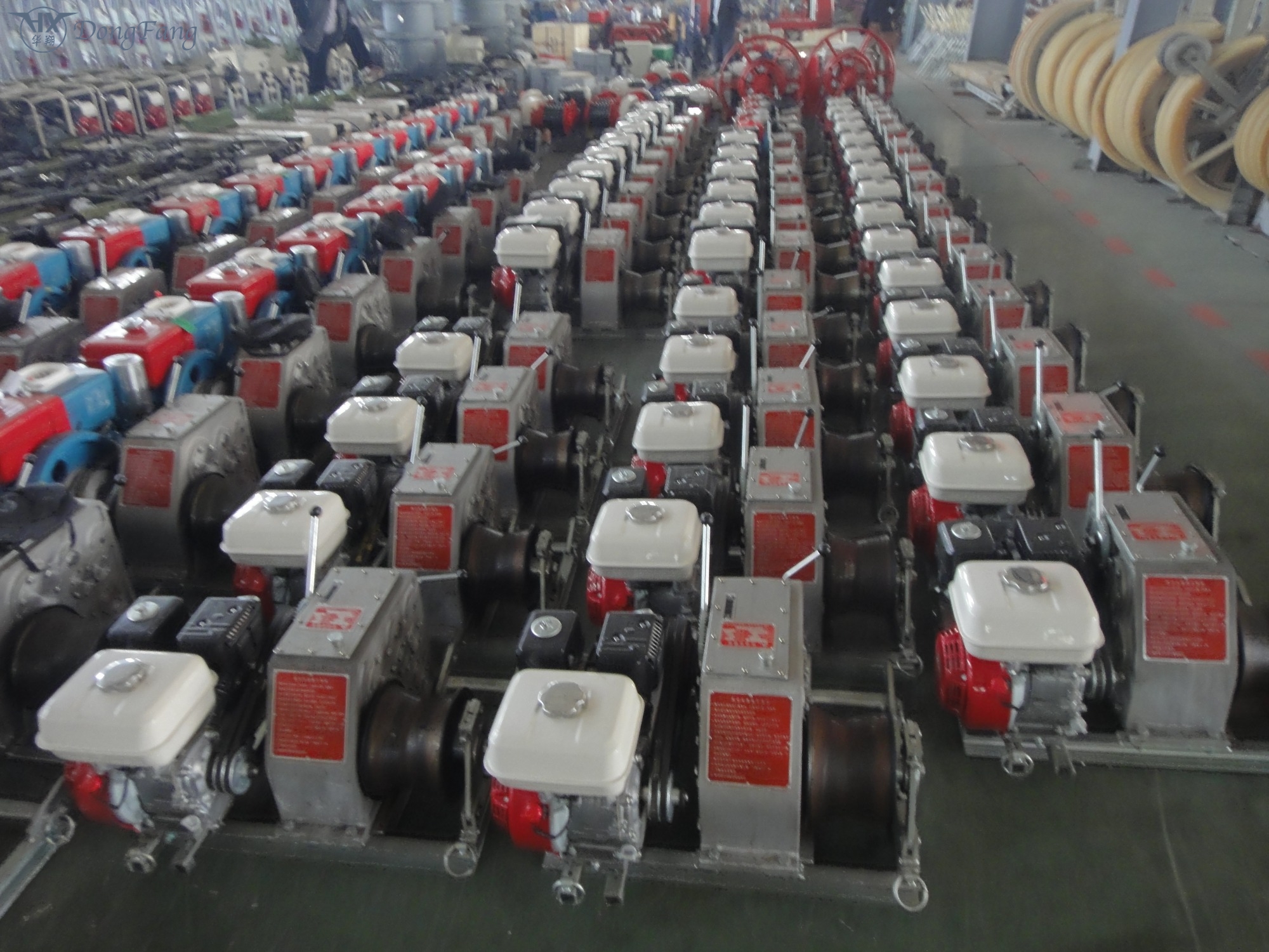 Motorised Winch with Honda petrol enginee for electric power line ...