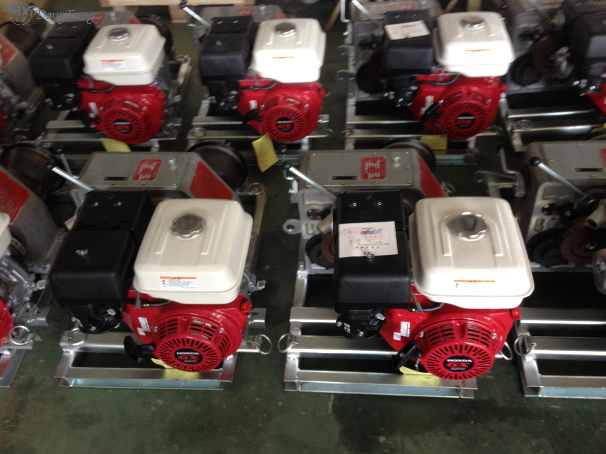 Motorised Winch with Honda petrol enginee for electric power line ...