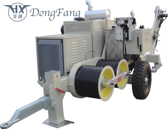 Hydraulic Puller 9 ton for stringing two conductors on transmission line