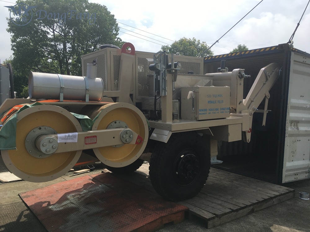 500KV Overhead Transmission Line Stringing Equipment 18 ton pulling ...