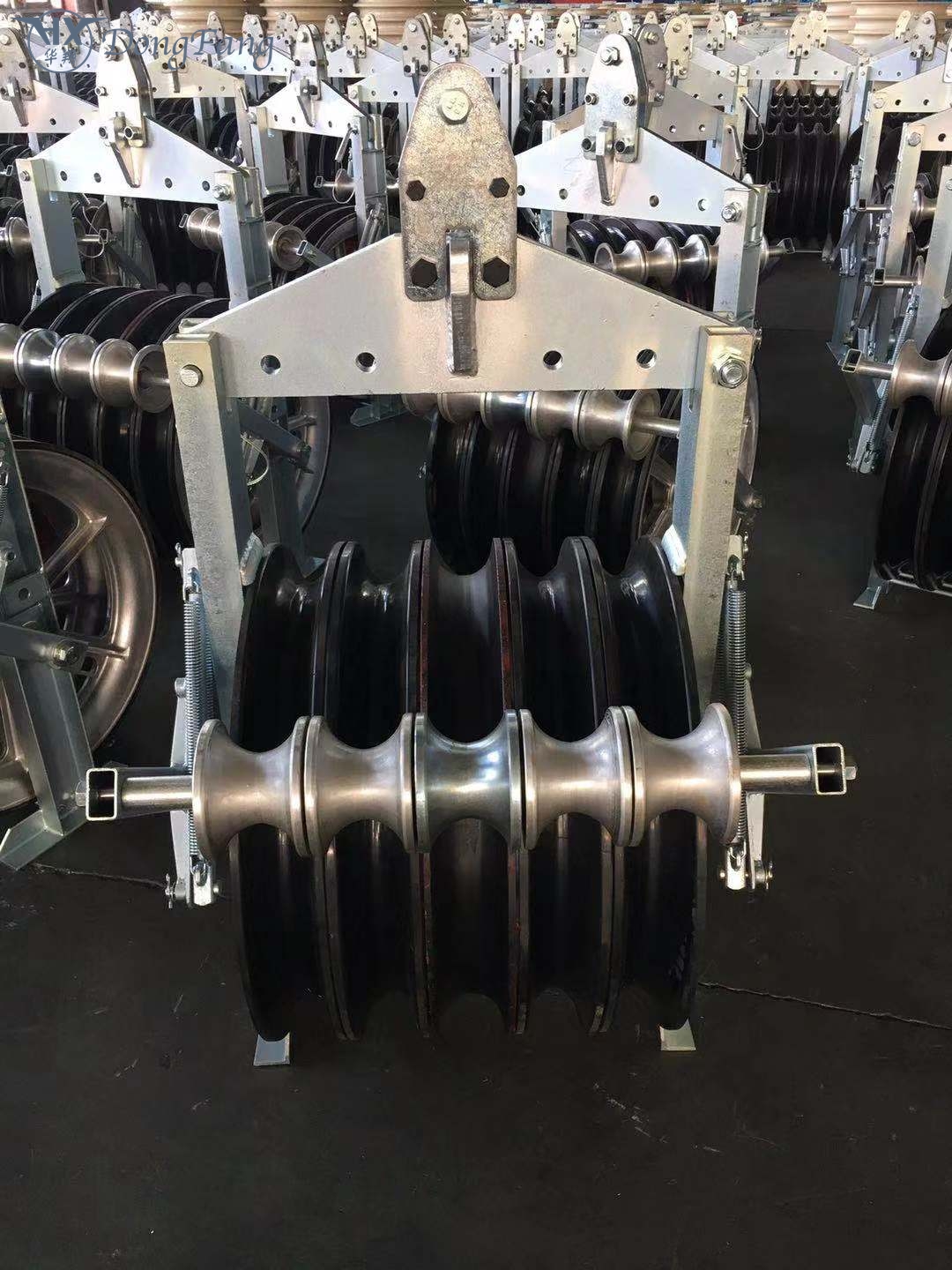 Five Wheels Conductor Pulleys Stringing Blocks